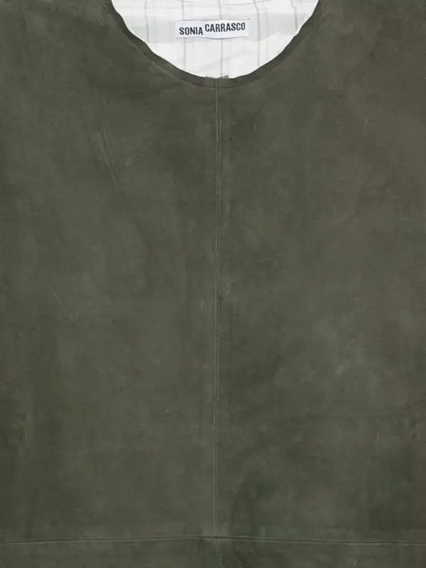 SONIA CARRASCO Suede Panelled Sleeveless Top