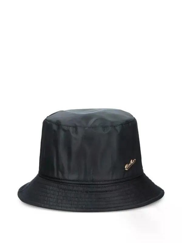 Borsalino Logo Plaque Bucket Hat - Black