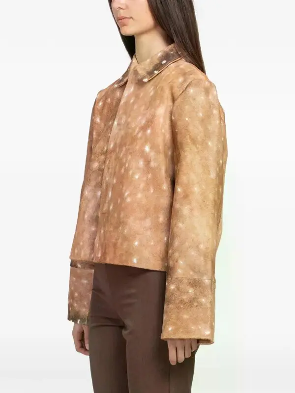 ST. AGNI Single-breasted Fawn-print Jacket