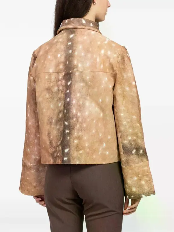 ST. AGNI Single-breasted Fawn-print Jacket