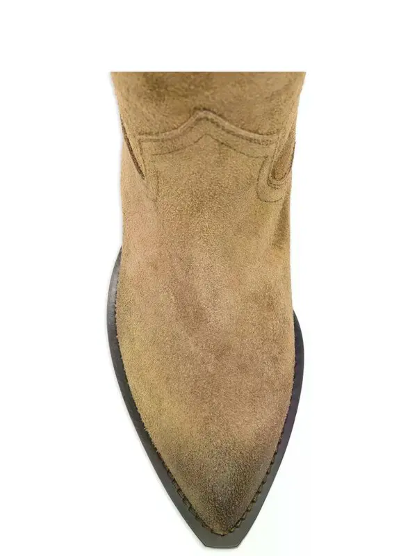 VIA ROMA 15 Distressed Suede Cowboy Boots