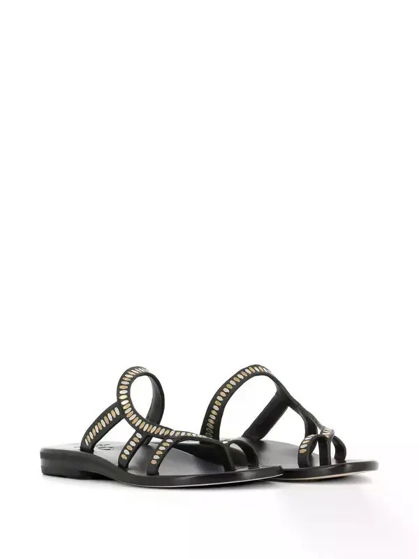 Calleen Cordero Embellished Cruz N Sandals - Black