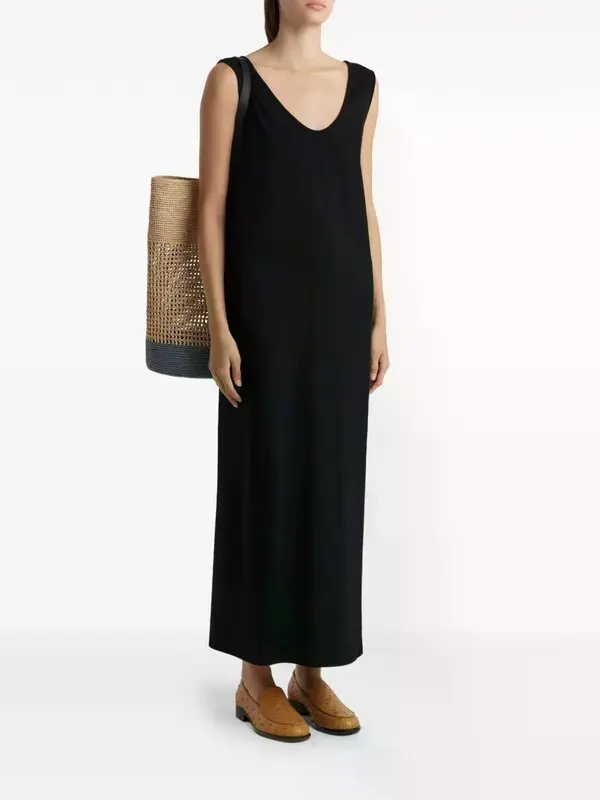 Khaite Hall Dress In Silk Jersey - Black