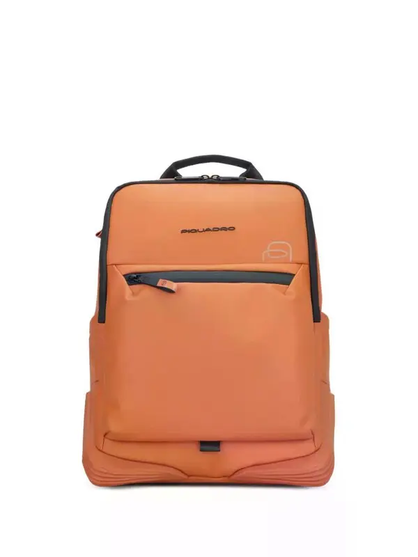 PIQUADRO Zip-fastening Backpack With Logo Detail - Orange