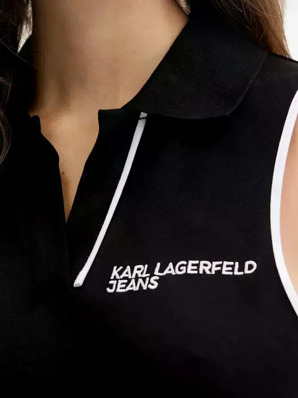 Karl Lagerfeld Logo-embroidered Sleeveless Mini Dress