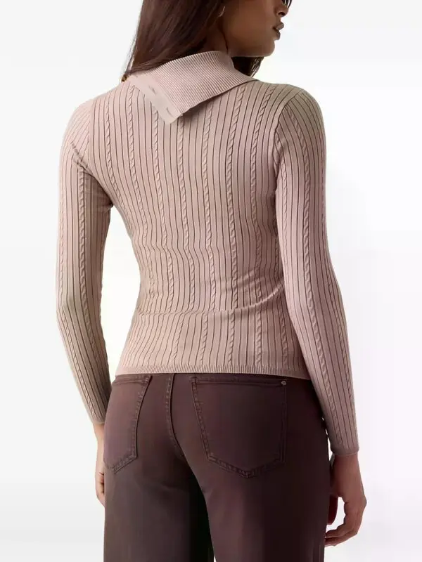 Guess Button-embellished High Neck Sweater