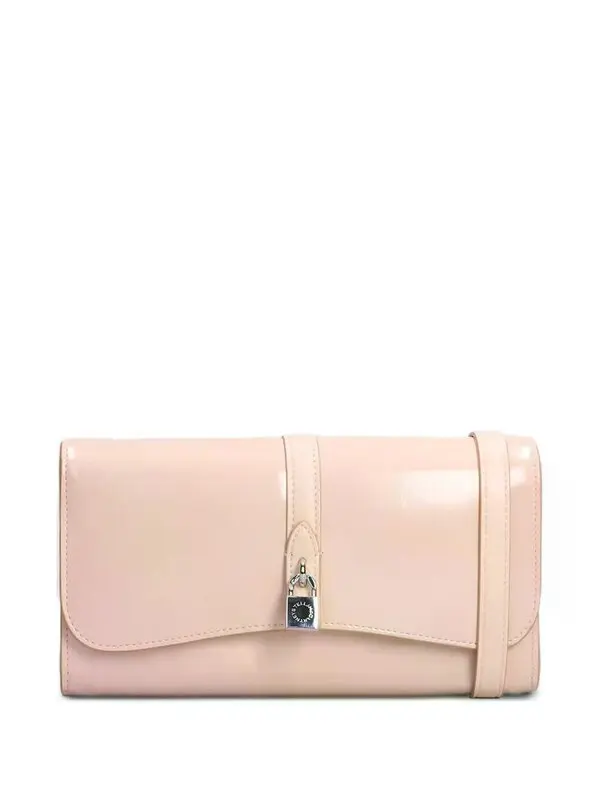 Stella McCartney Padlock Detail Clutch Bag - Neutrals