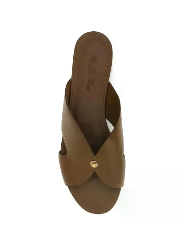 Loro Piana Vera Crossover Mules - Brown