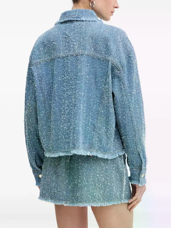 Guess Frayed Trim Jacket