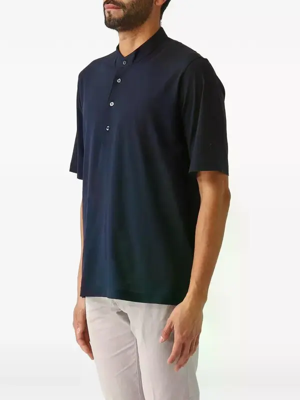 Herno Band-collar Button-up T-shirt