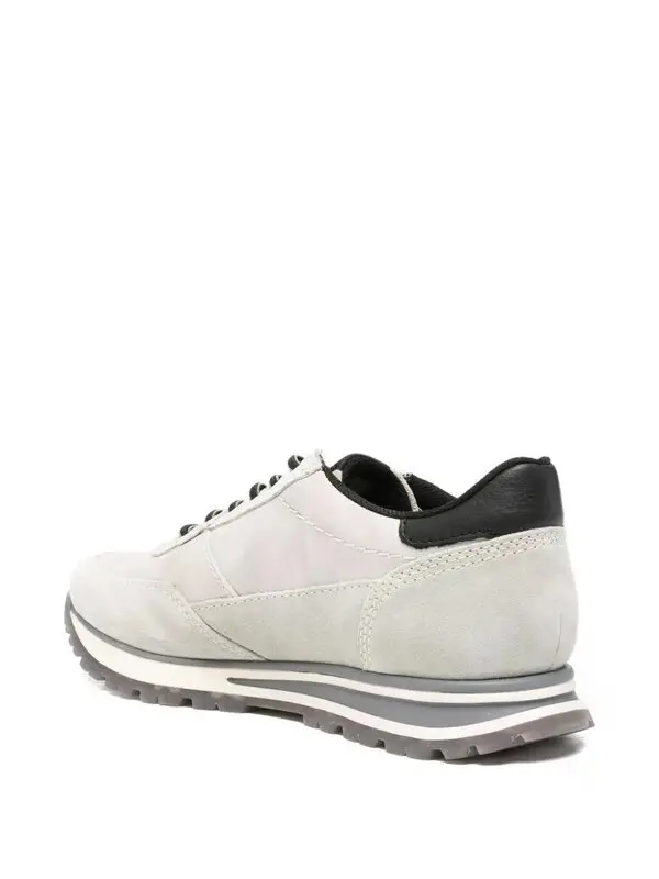 BUGATTI Panelled Suede Lace-up Sneakers - Grey