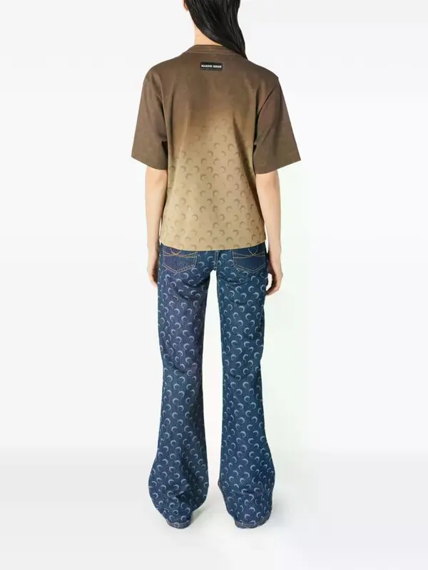 MARINE SERRE Crescent Moon Print Jeans
