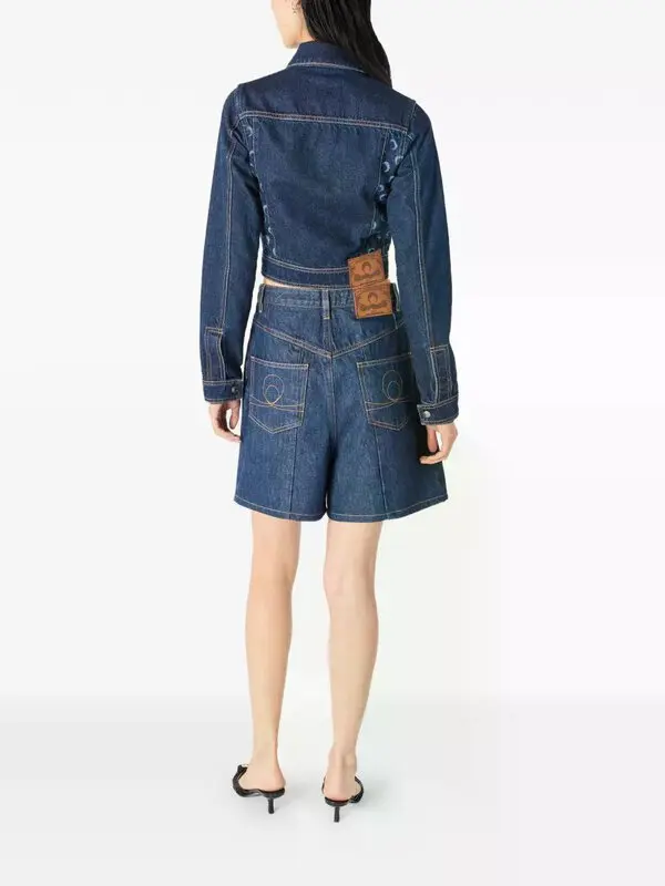 MARINE SERRE Panelled Denim Shorts