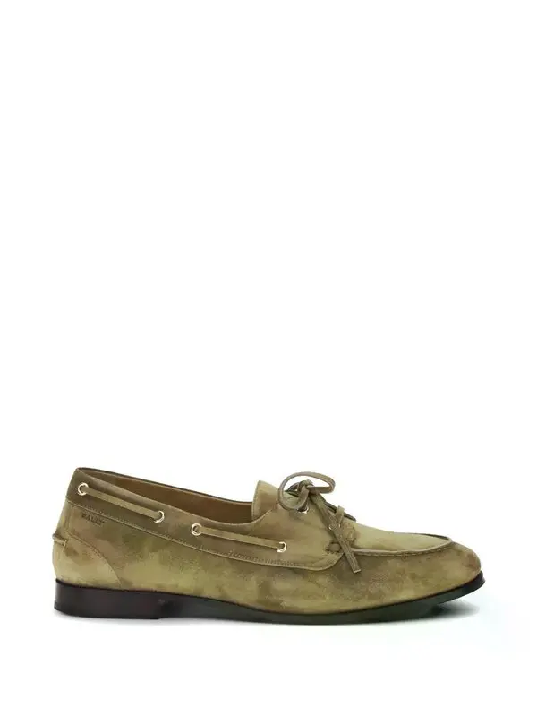 Bally Plume Boat Loafers In Suede - Neutrals