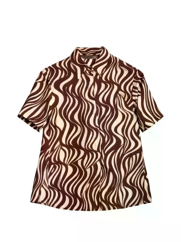 Enza Costa Resort Wave-print Shirt - Brown