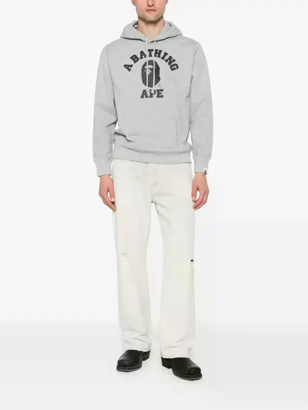 A BATHING APE Logo Print Hoodie