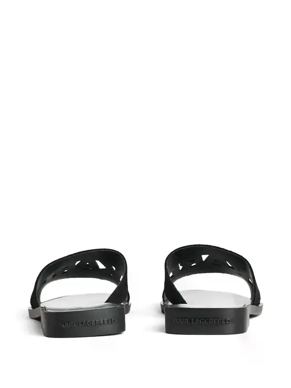 Karl Lagerfeld Glitter-effect Cut-out Slides