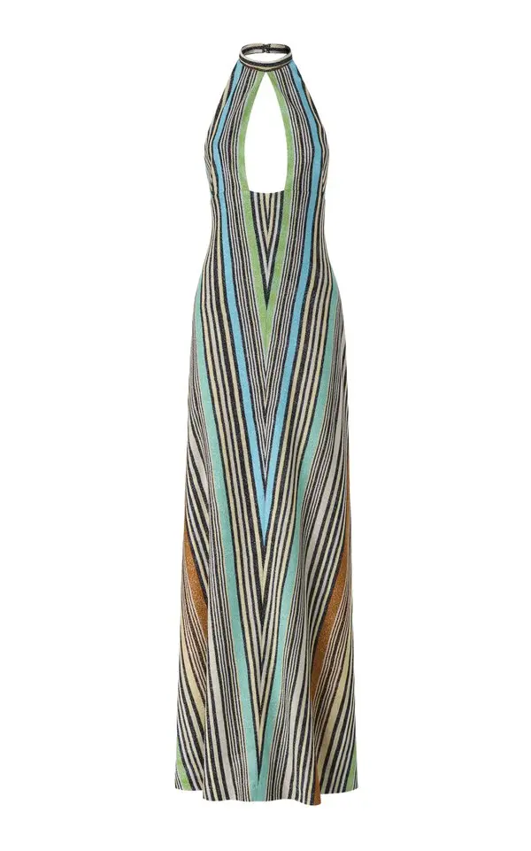 Missoni Knit Maxi Halter Dress - Multi