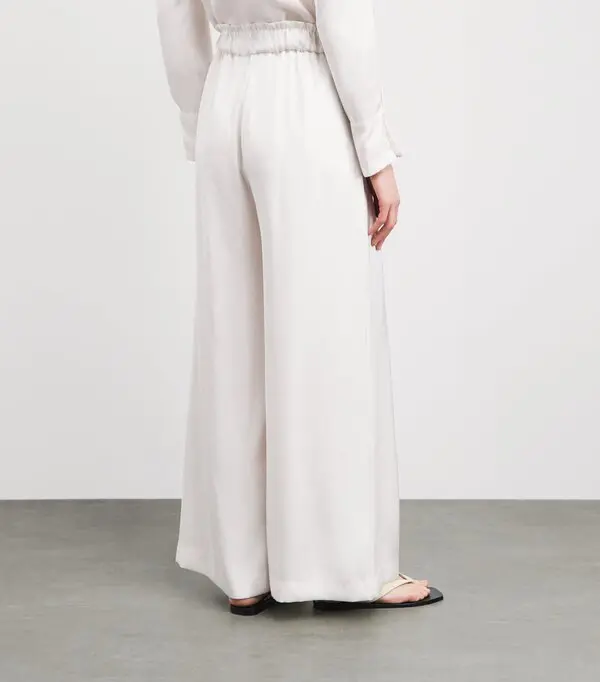Claudie Pierlot Satin Wide-leg Trousers