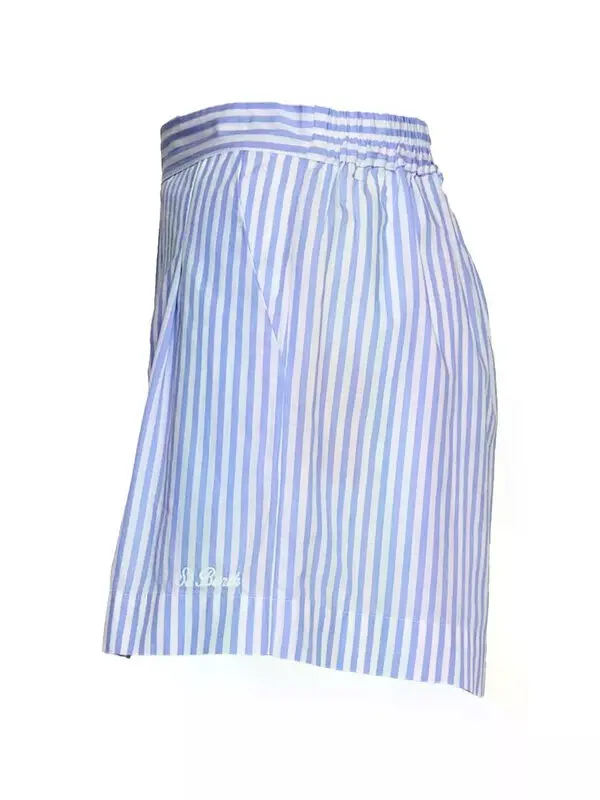 MC2 SAINT BARTH Amani Striped Shorts - Blue