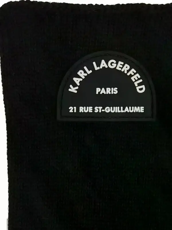 Karl Lagerfeld Logo Patch Knitted Gloves