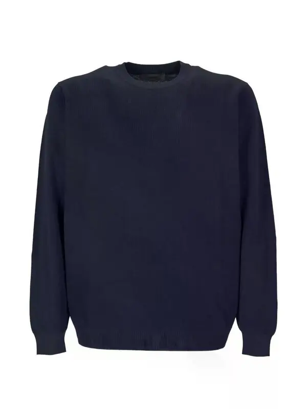 LARDINI Textured Knit Crew Neck Sweater