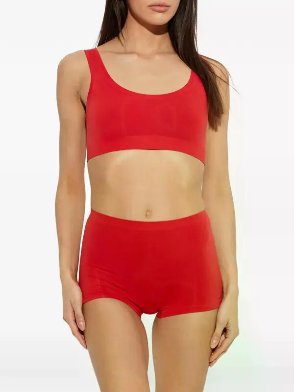 Hanro Banana-motif Scoop-neck Top - Red