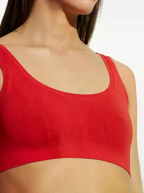 Hanro Banana-motif Scoop-neck Top - Red