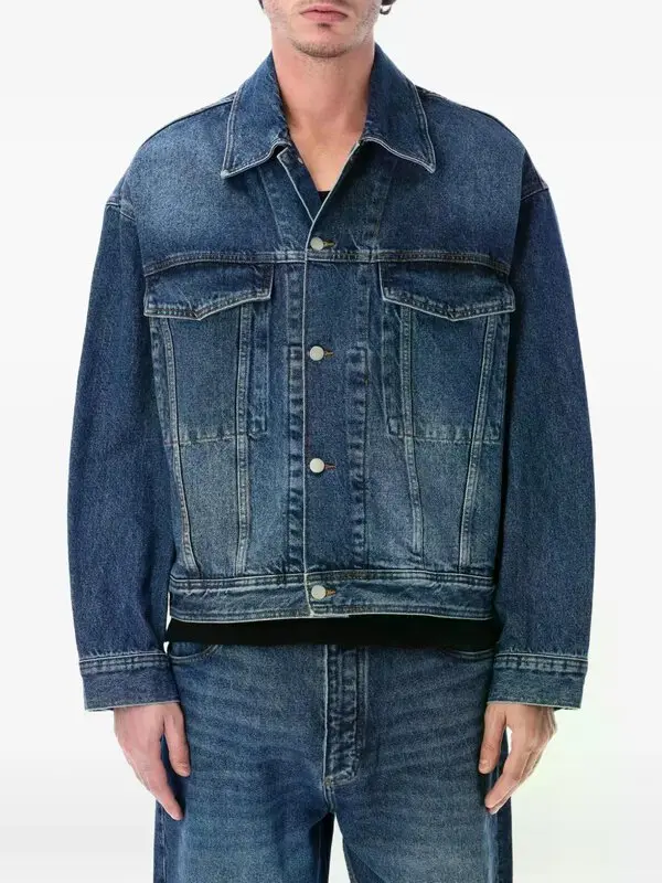 Studio Nicholson Faded Effect Denim Jacket