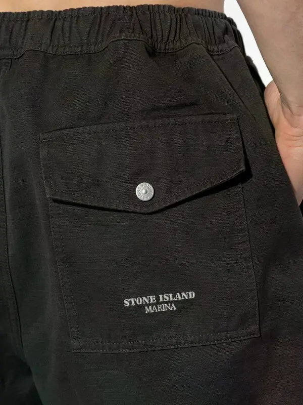 Stone Island Marina Belted Bermuda Shorts