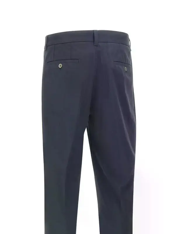 PAOLO PECORA Pleated Turned-up Trousers - Blue