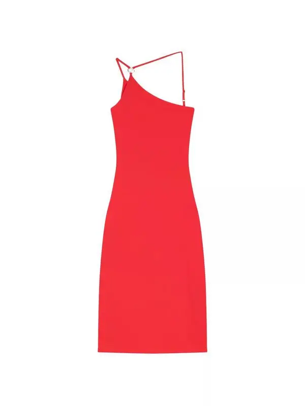 Coperni C-logo One-shoulder Dress - Red