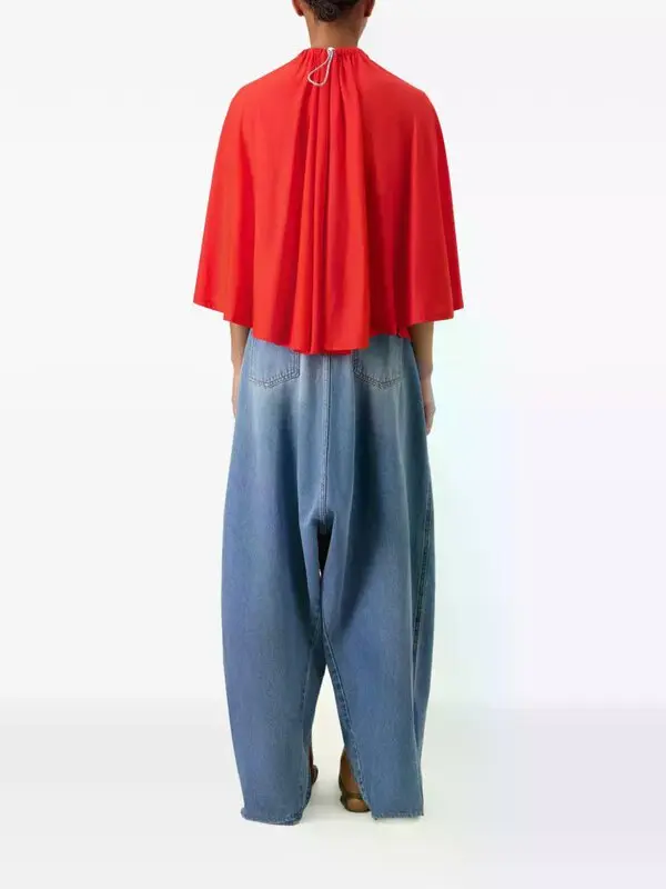 Coperni Asymmetric Draped Blouse - Red