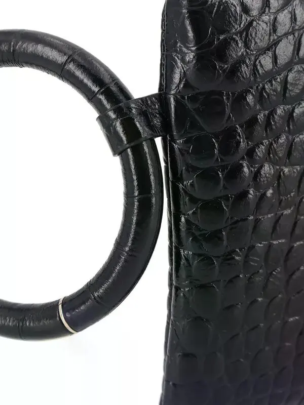 TOM FORD Crocodile-effect Ring Handle Clutch Bag