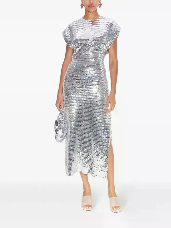 SIMONMILLER Argan Sequin Embellished Midi Dress