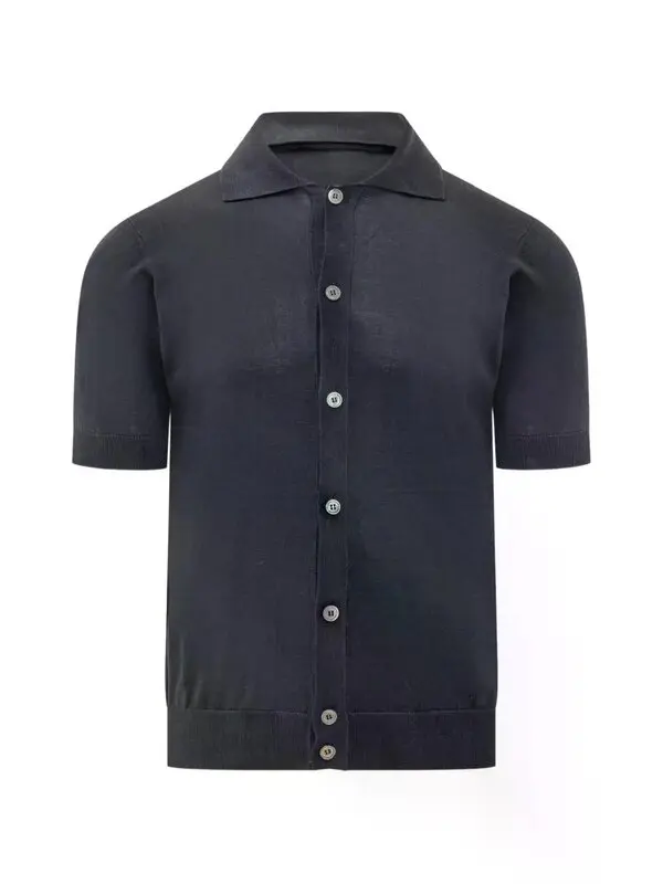 FILIPPO DE LAURENTIIS Short-sleeve Knitted-shirt - Blue