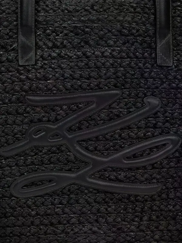Karl Lagerfeld Autograph Raffia Beach Bag