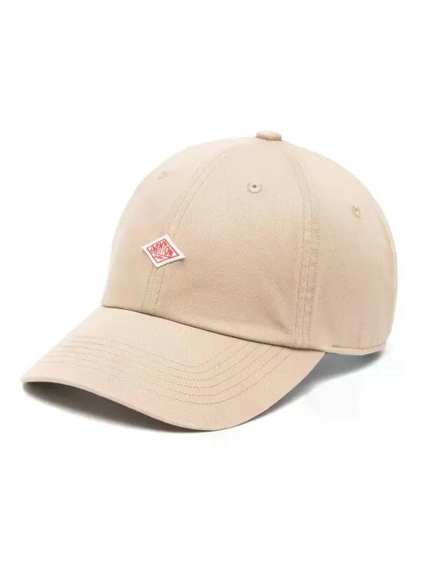 DANTON Logo Patch Cotton Twill Baseball Cap - Brown