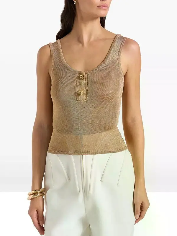 Manière De Voir Pippa Top With Knot Buttons