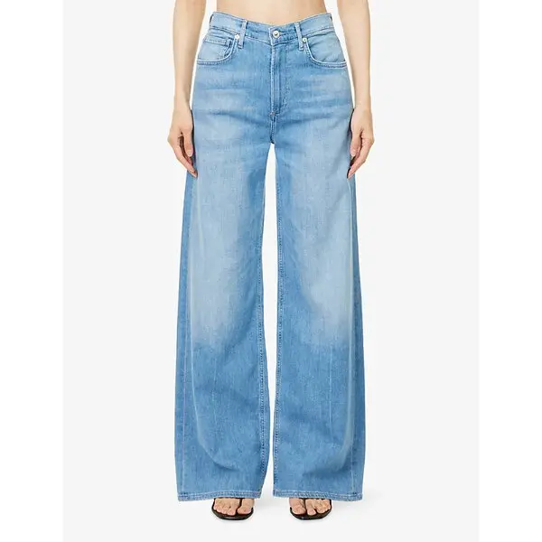 Citizens Of Humanity Lyra Long Wide-leg Denim Jeans - Canopy