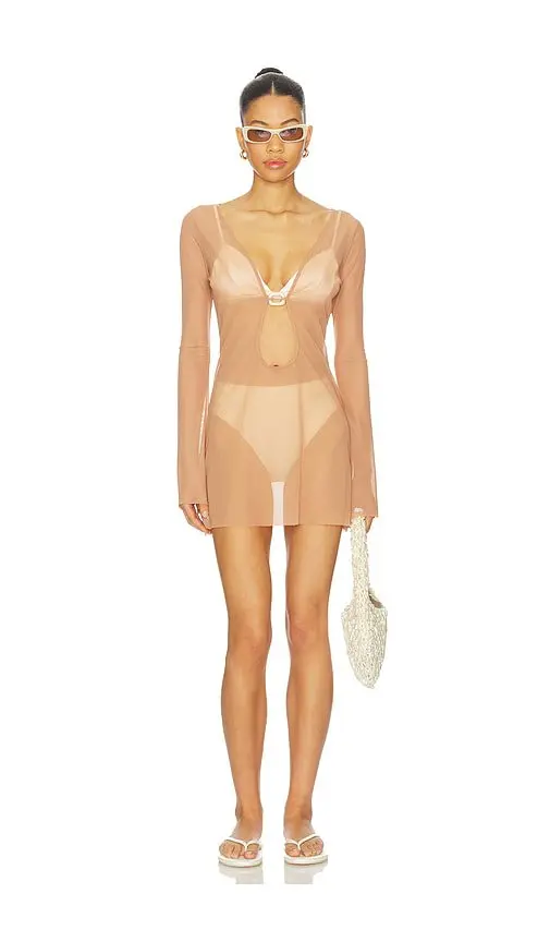Bond Eye Ring Priya Mini Dress - Tan