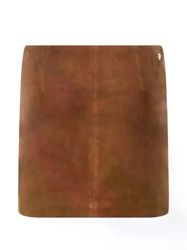 DONDUP Panelled Goat-suede Skirt