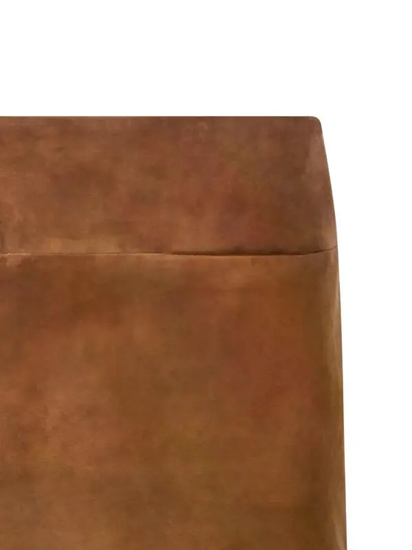 DONDUP Panelled Goat-suede Skirt