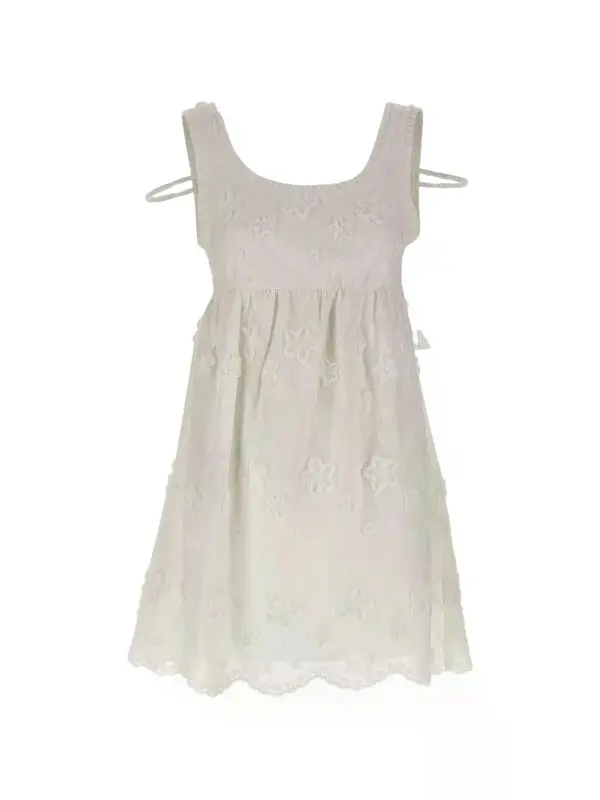 THE GARMENT Fleur Bra Embroidered Mini Dress - Neutrals