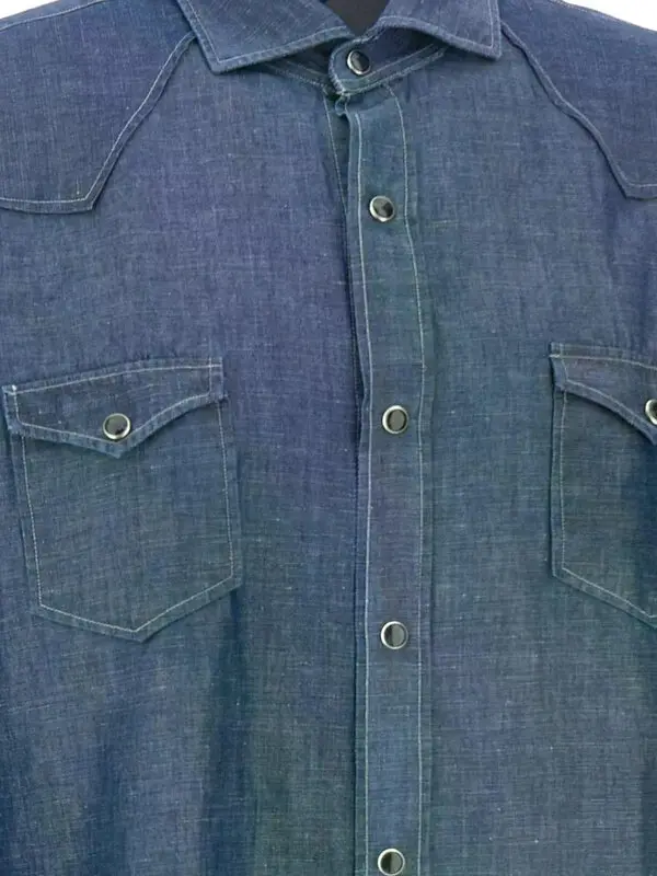 BARBA NAPOLI Dandy Life Western-inspired Shirt - Blue