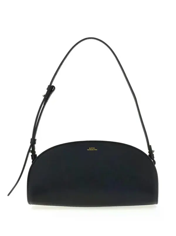 A.p.c. Logo-lettering Shoulder Bag - Black