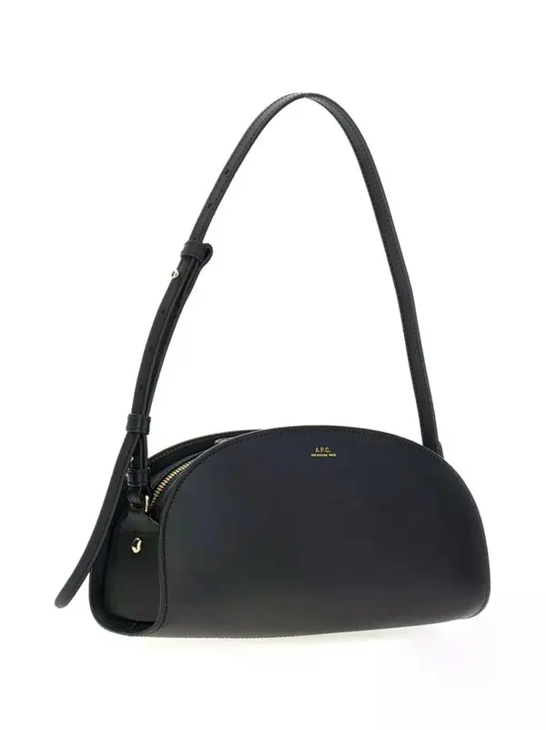 A.p.c. Logo-lettering Shoulder Bag - Black