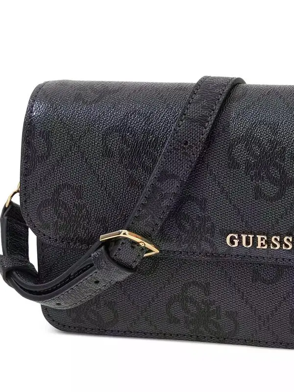 Guess Sadie Monogram Shoulder Bag - Black