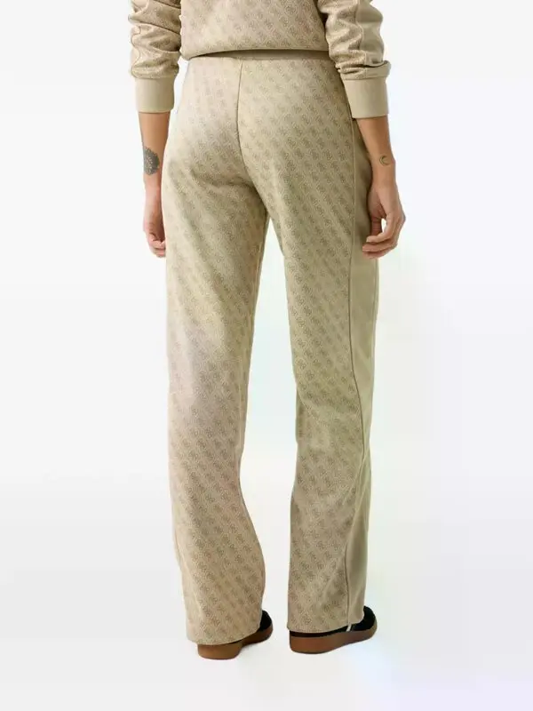 Guess Logo Patterned Trousers - Neutrals