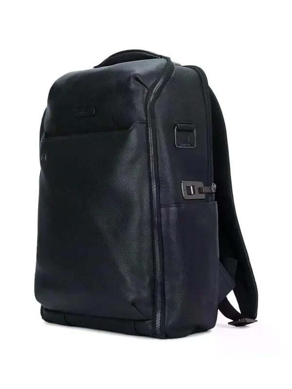 PIQUADRO Pebbled Leather Backpack